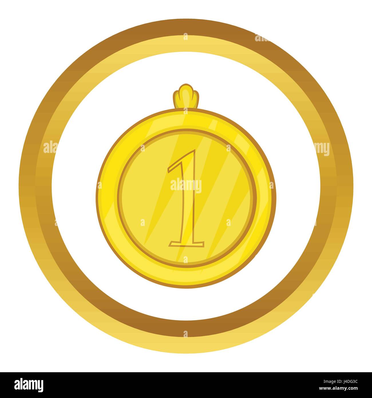 Gold first place medal vector icon Stock Vector Image & Art - Alamy