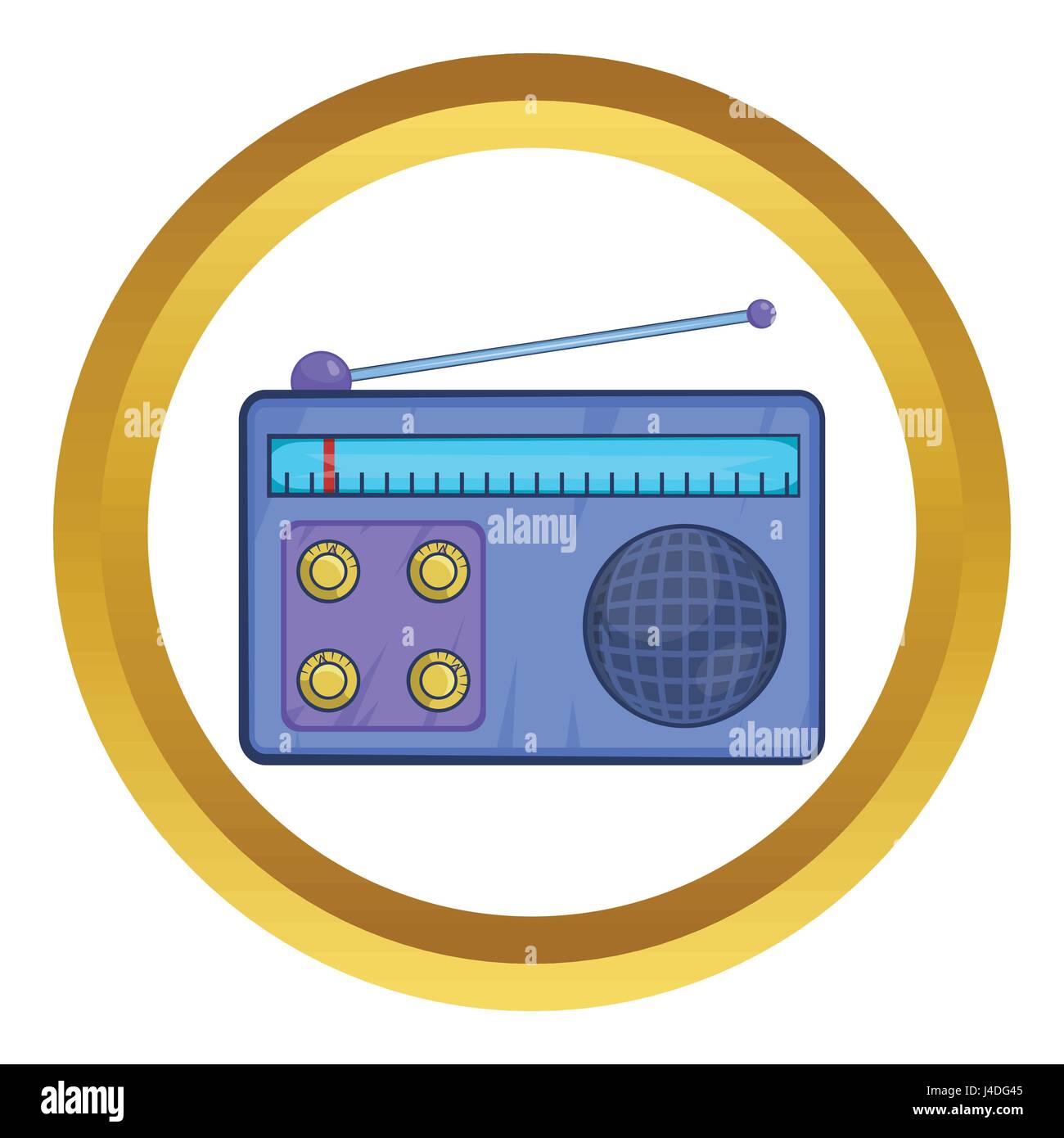 Retro radio receiver vector icon Stock Vector Image & Art - Alamy