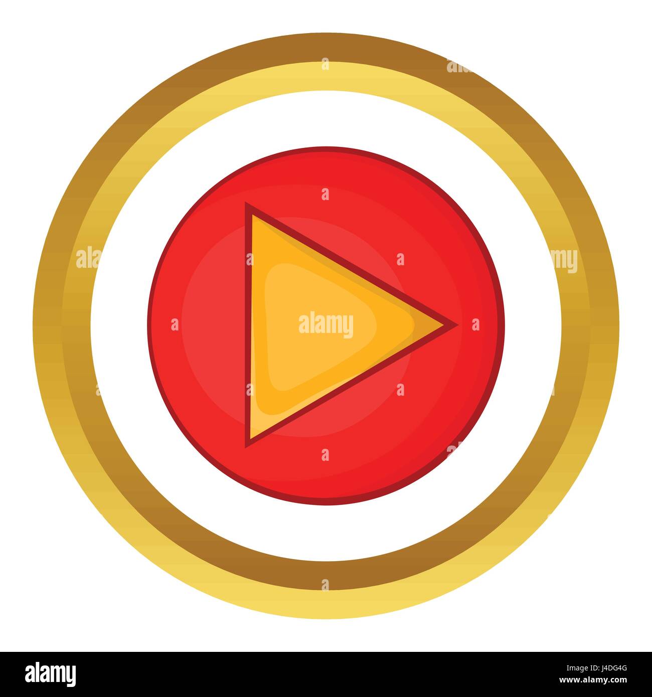 Red play button vector icon Stock Vector Image & Art - Alamy