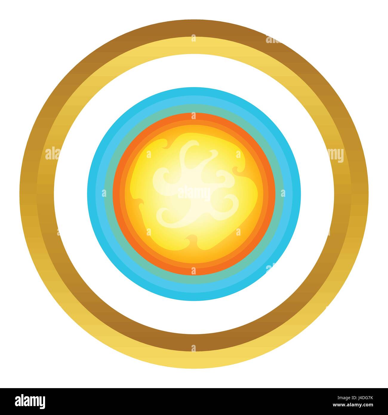 Sun in the sky vector icon Stock Vector Image & Art - Alamy