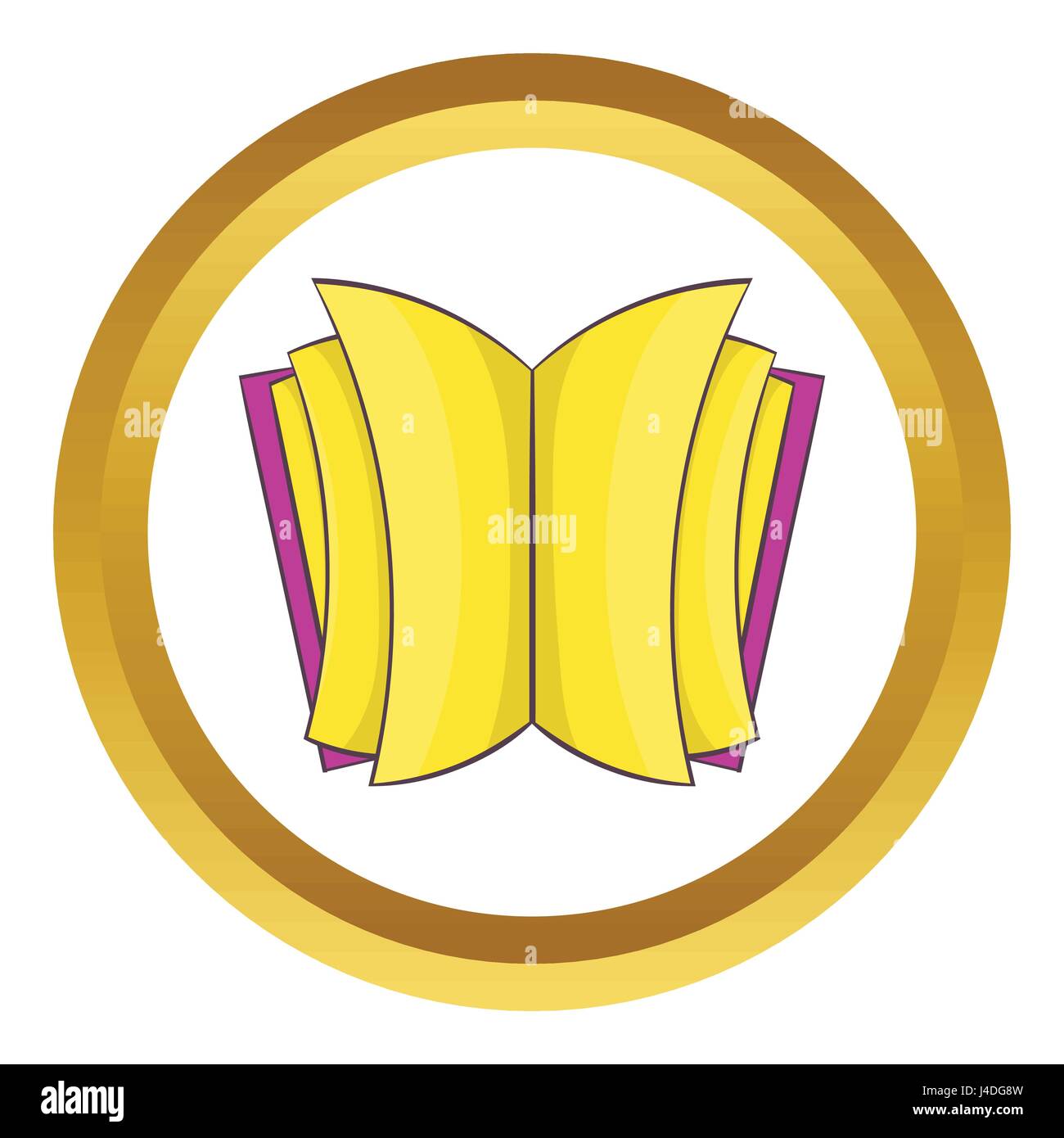 Open thick book vector icon Stock Vector Image & Art - Alamy