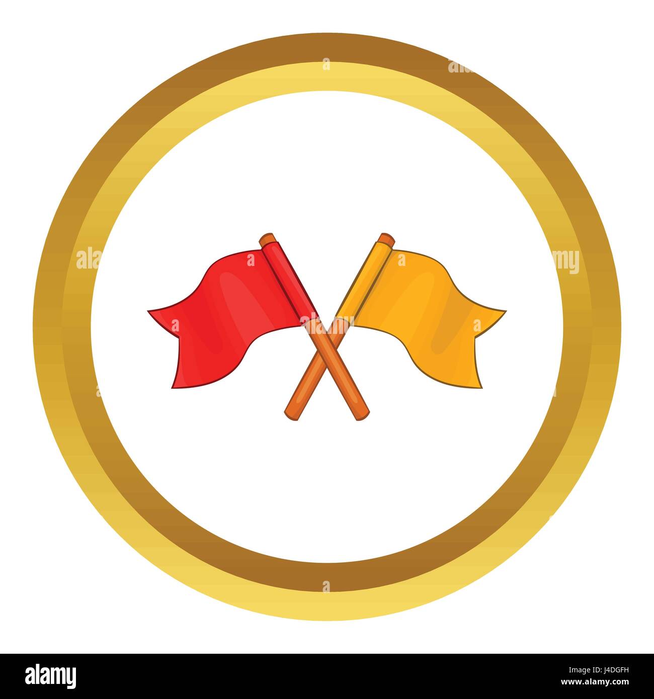 Two crossed flags vector icon Stock Vector Image & Art - Alamy