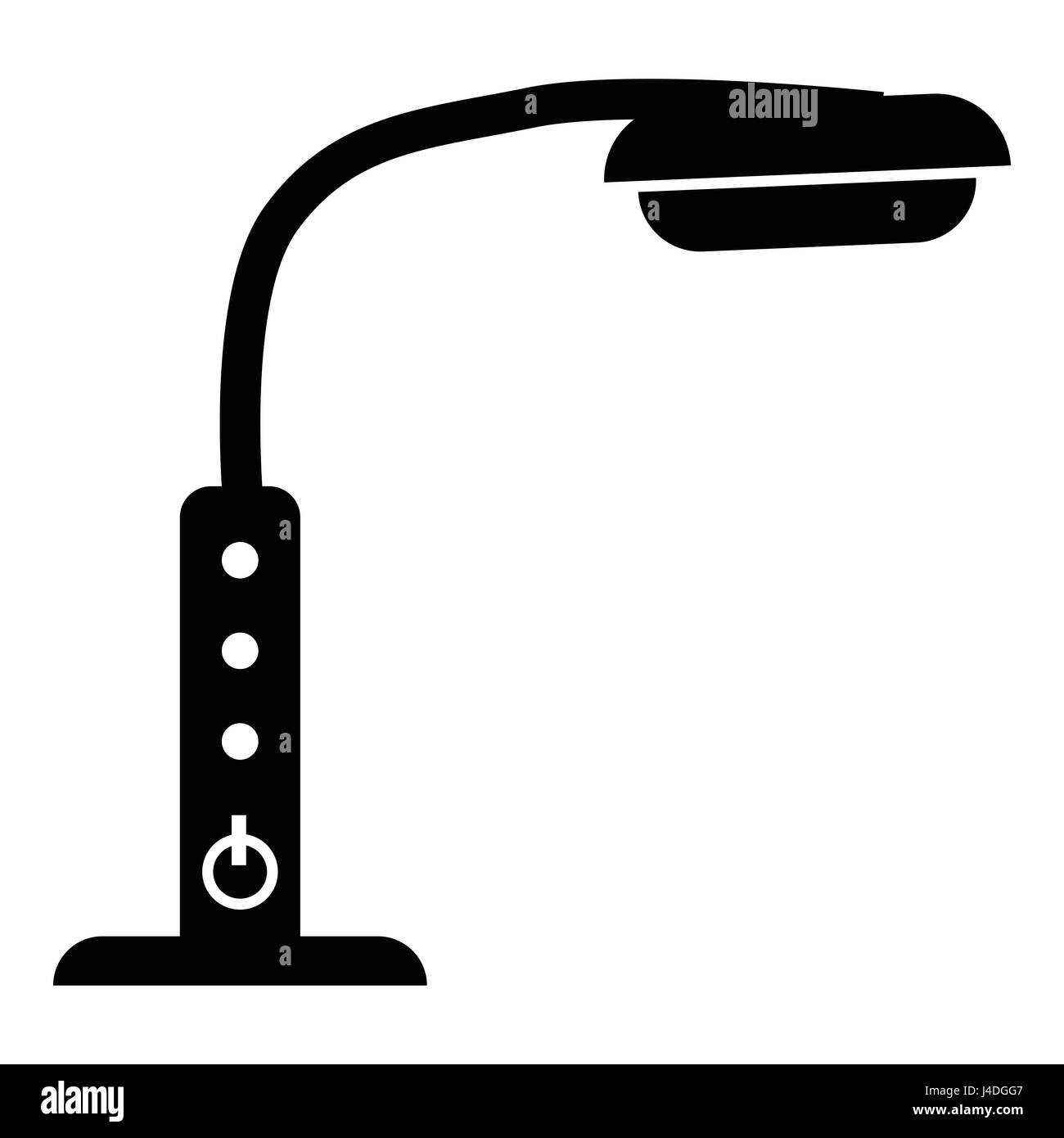 Table lamp with control panel icon, simple style Stock Vector Image ...