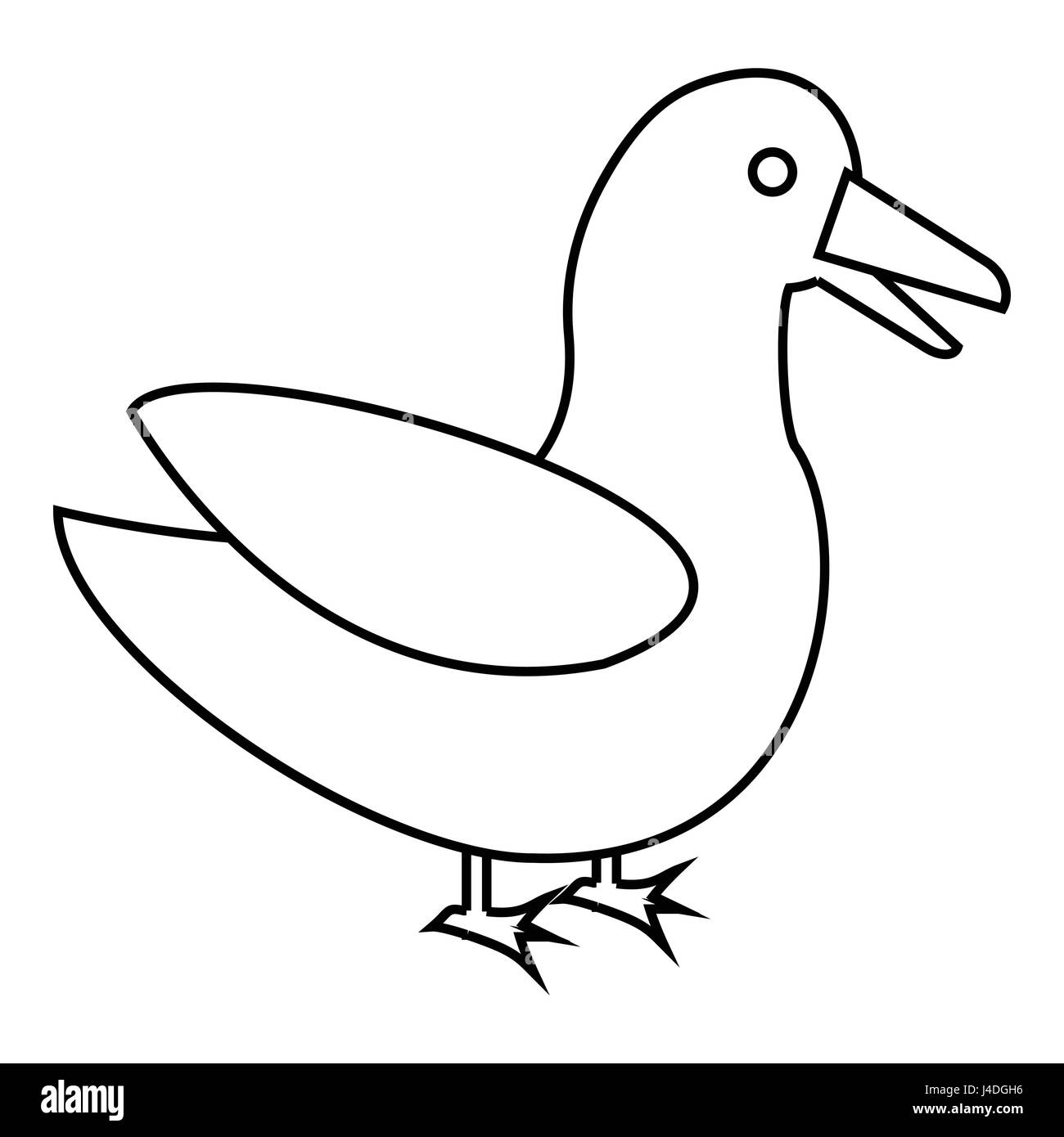 Goose icon, outline style Stock Vector Image & Art - Alamy
