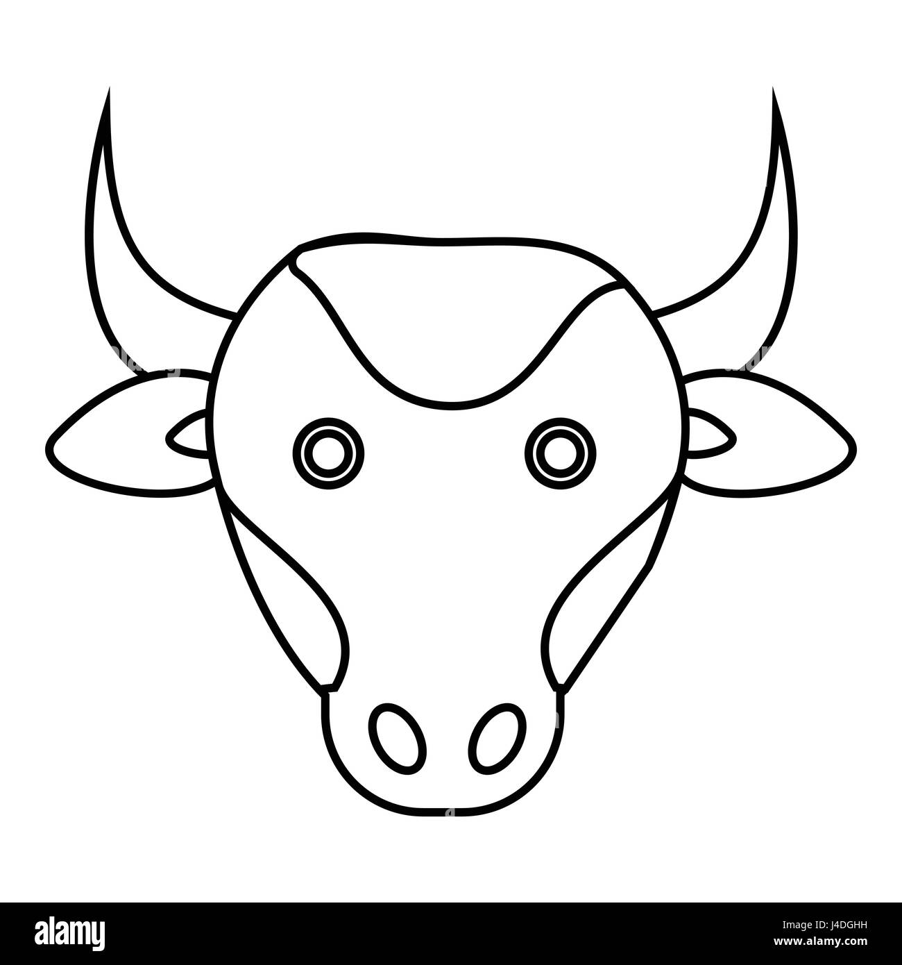 Cow icon, outline style Stock Vector Image & Art - Alamy