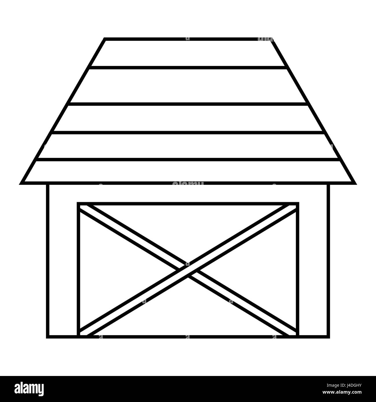 Barn for animals icon, outline style Stock Vector Image & Art - Alamy