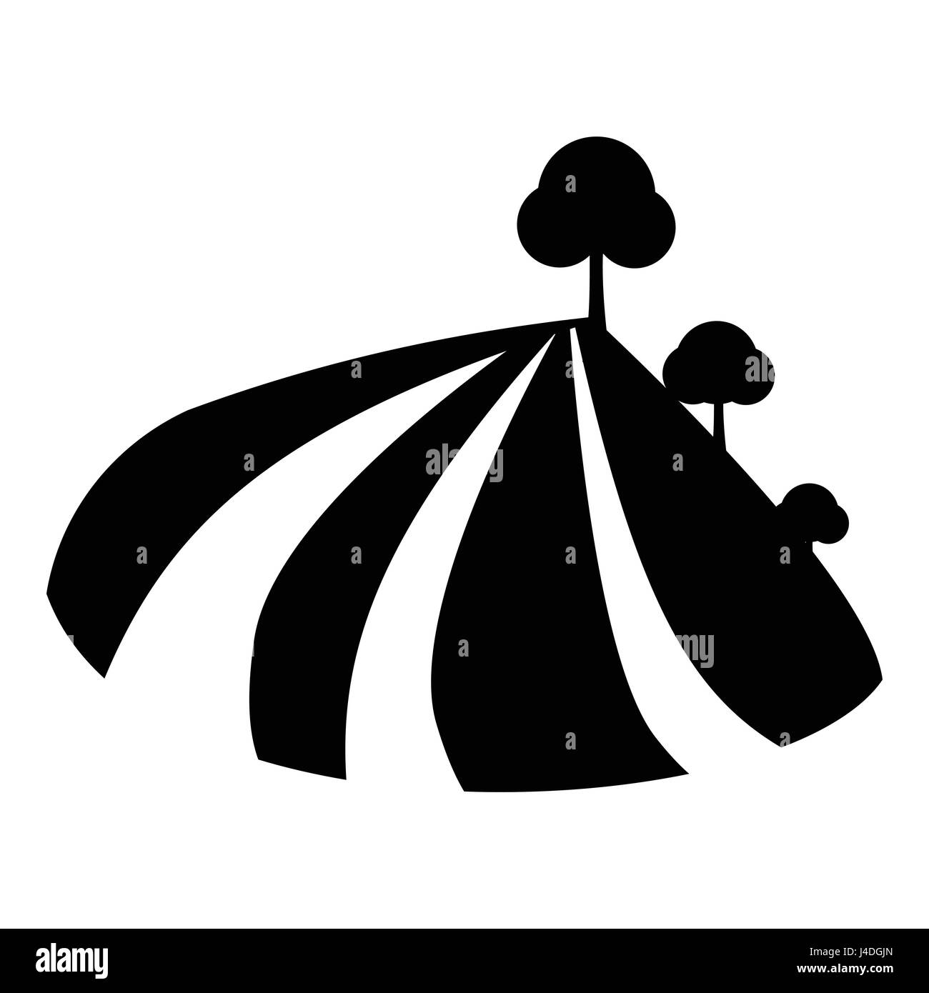 Field with trees icon, simple style Stock Vector Image & Art - Alamy