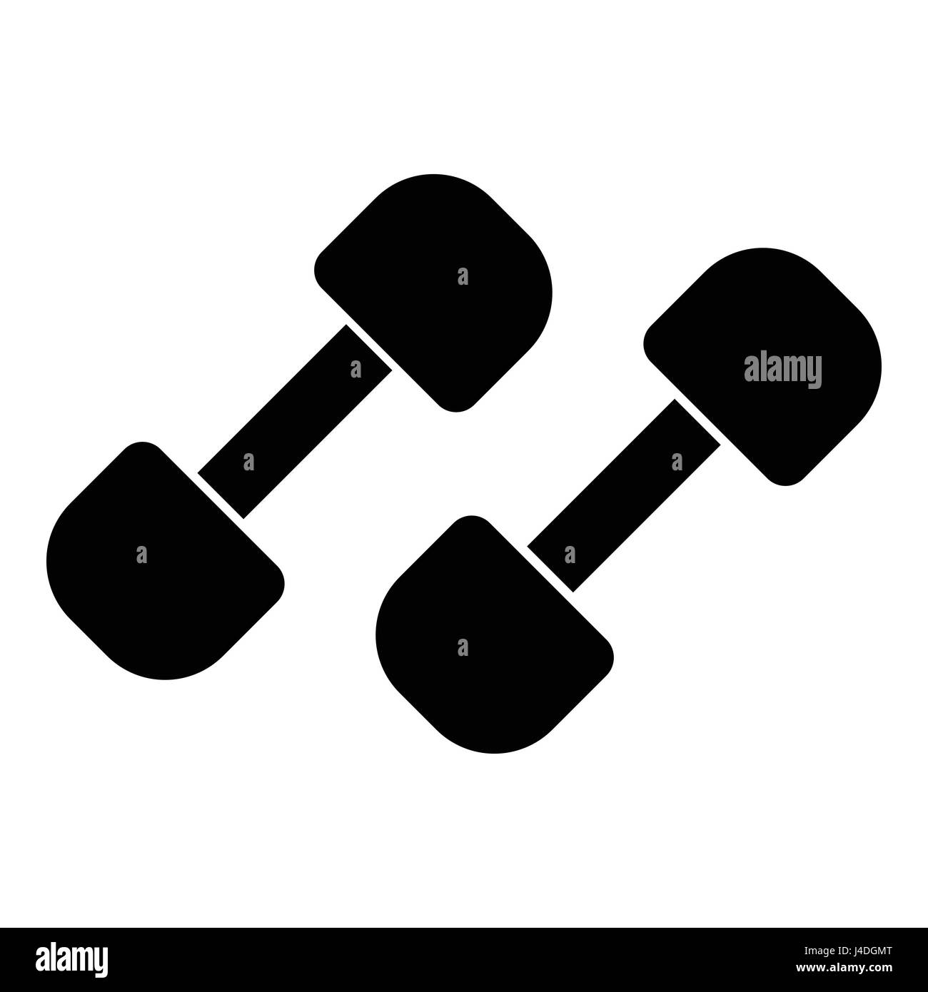 Two dumbbells icon, simple style Stock Vector Image & Art - Alamy