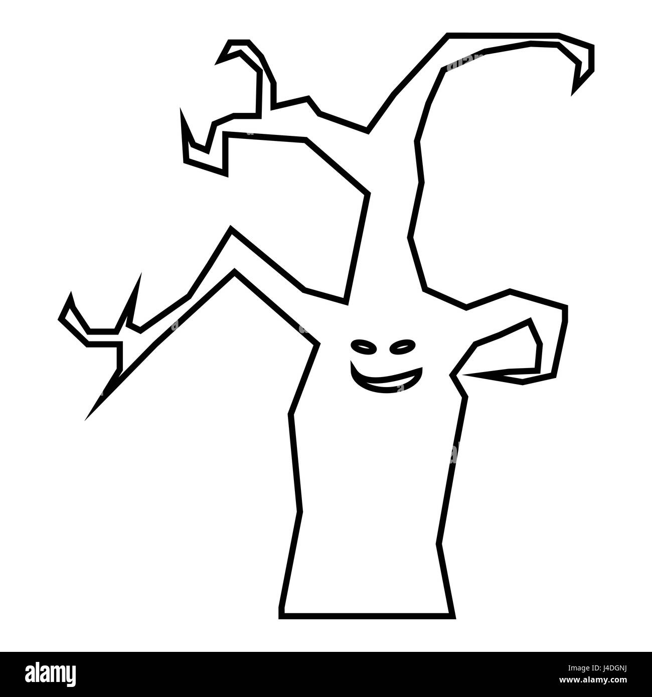 Halloween tree icon, outline style Stock Vector Image & Art - Alamy