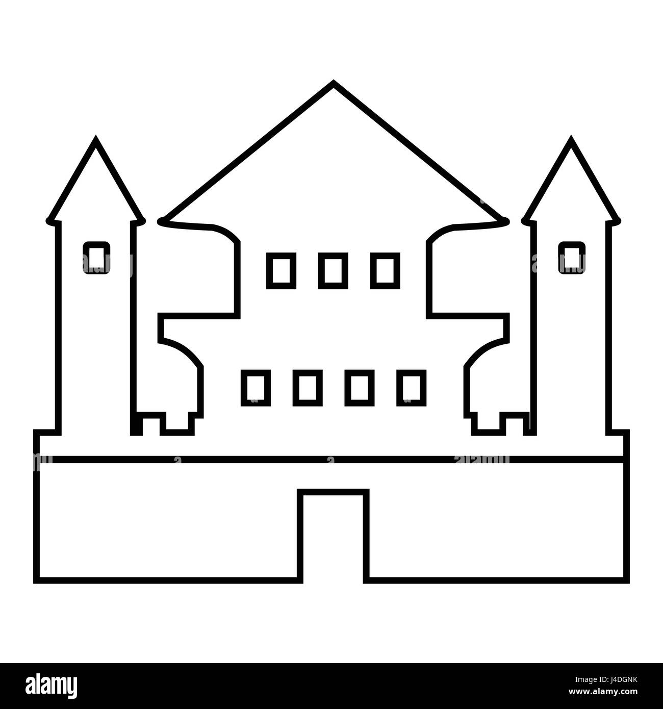 Ancient palace icon, outline style Stock Vector Image & Art - Alamy