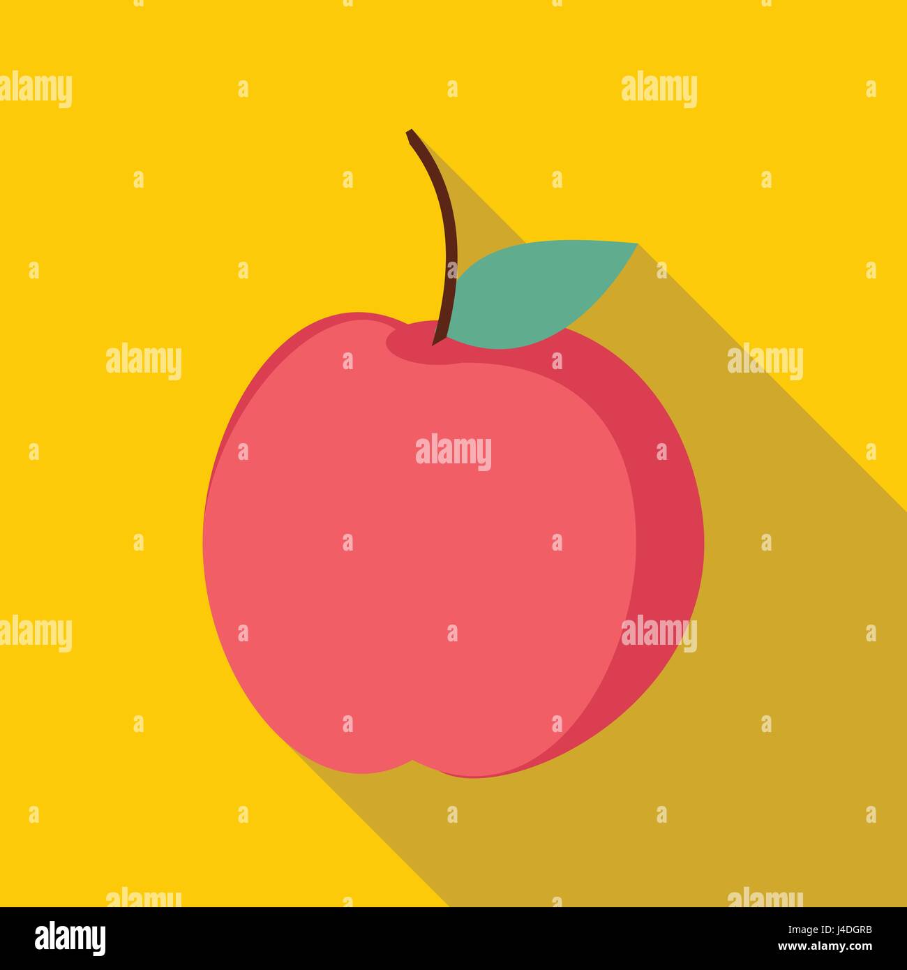Apple icon, flat style Stock Vector Image & Art - Alamy
