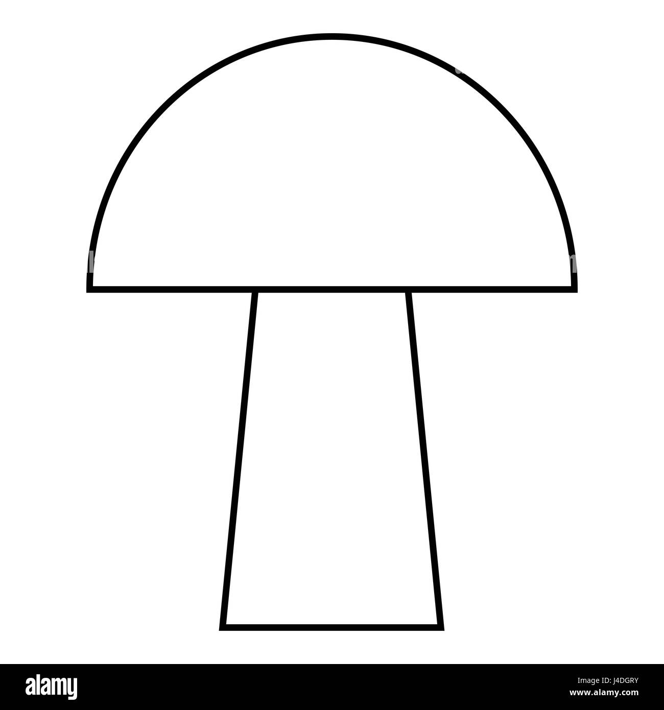 Mushroom icon, outline style Stock Vector Image & Art - Alamy