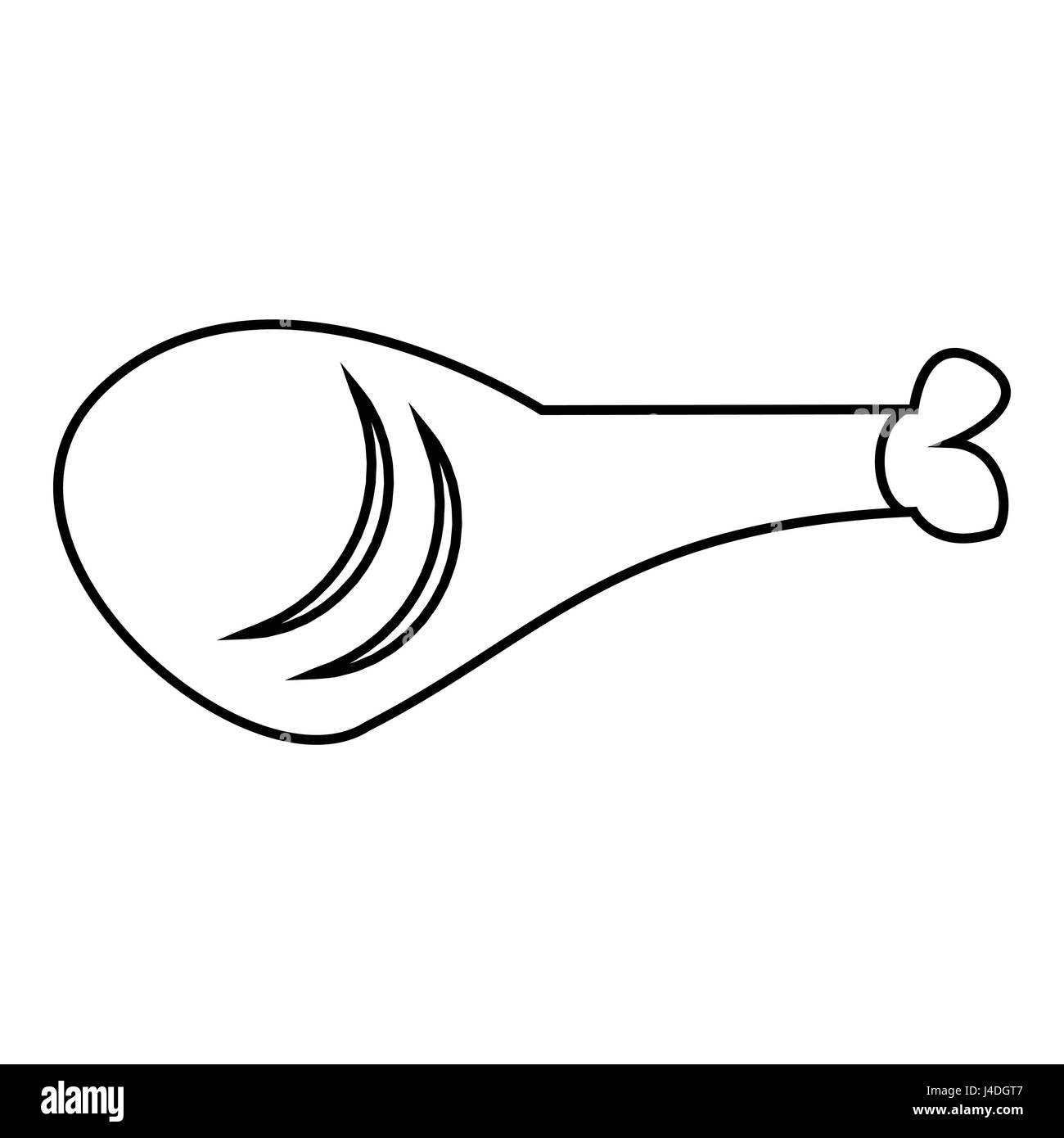 Ham icon, outline style Stock Vector Image & Art - Alamy