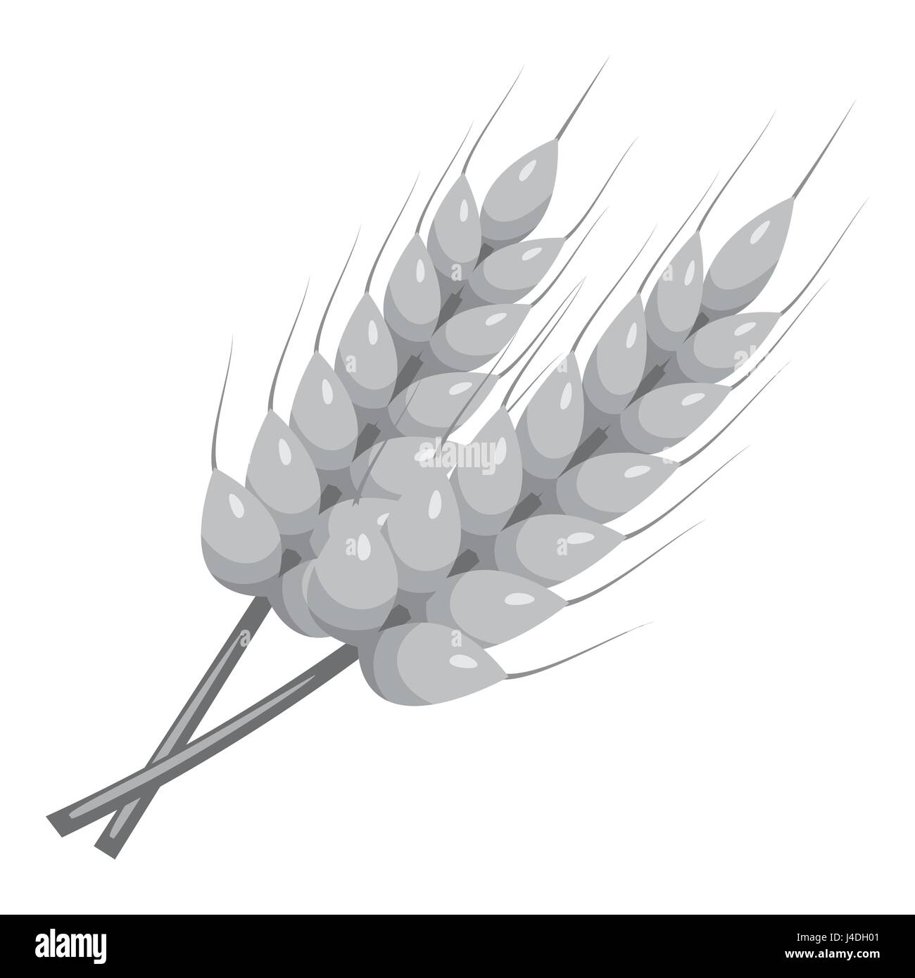 Stalks of barley icon, gray monochrome style Stock Vector Image & Art ...