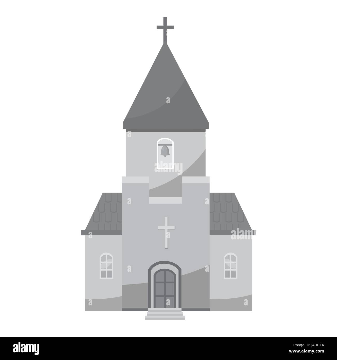 Church icon, gray monochrome style Stock Vector Image & Art - Alamy