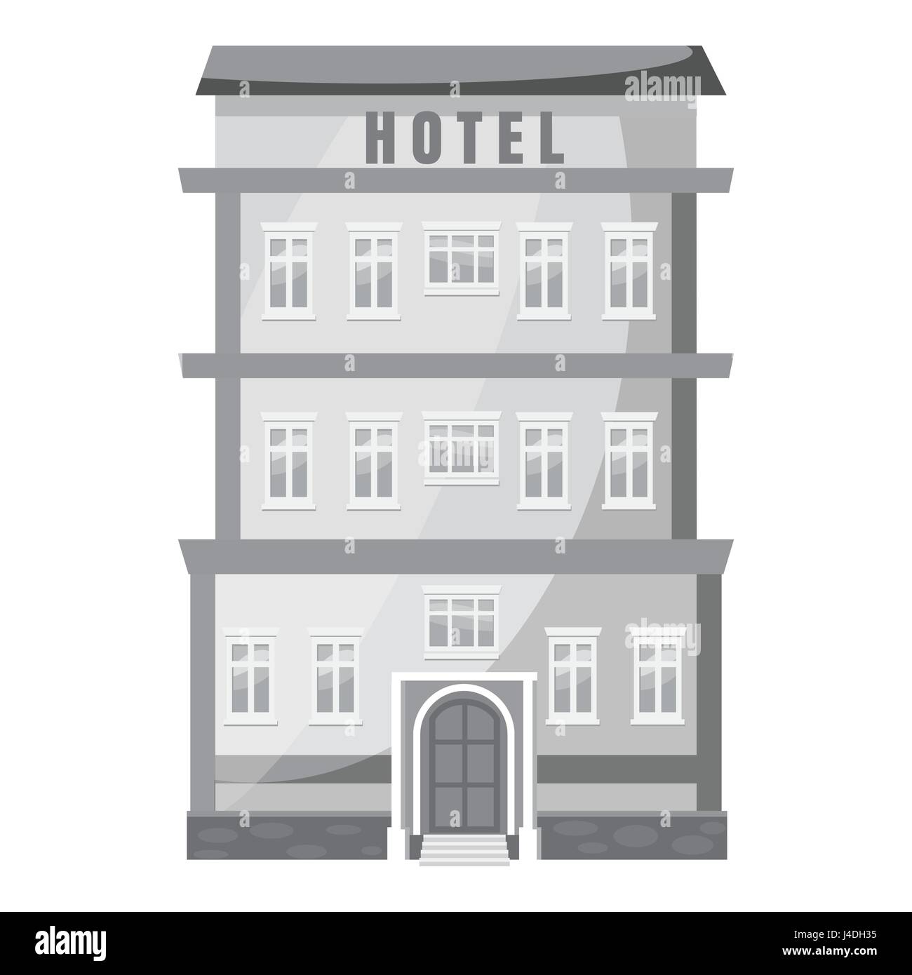 Hotel building icon, gray monochrome style Stock Vector Image & Art - Alamy