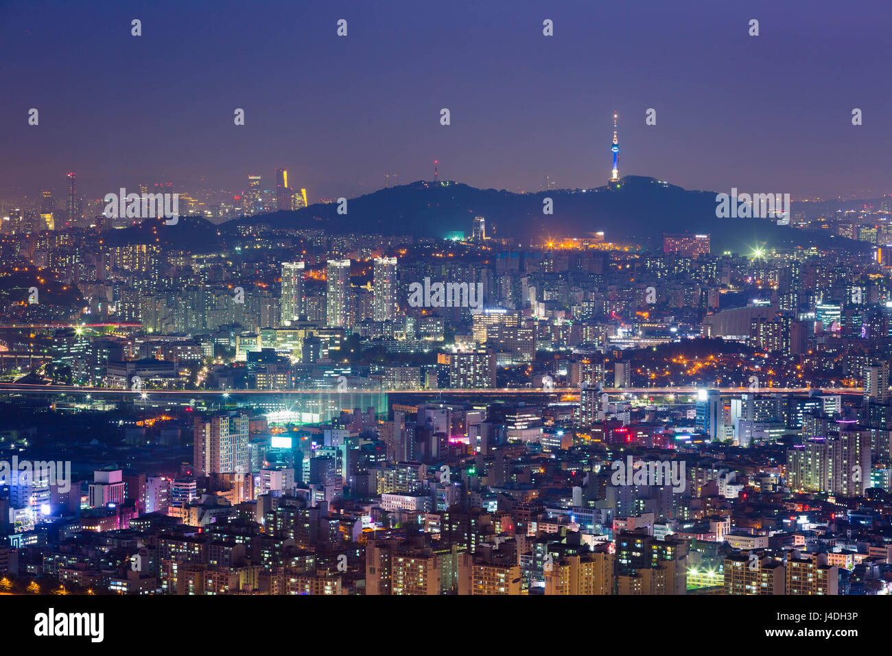 Seoul City at Night, South Korea Stock Photo - Alamy