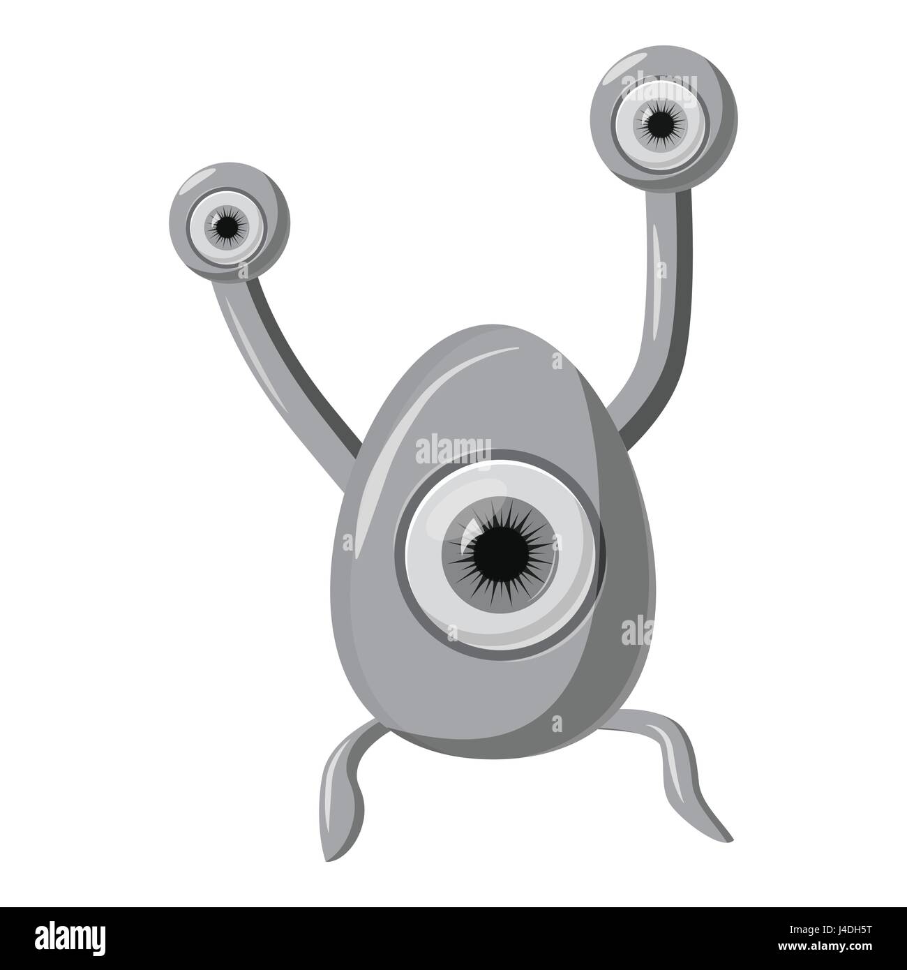 Green one eye alien monster icon Stock Vector Image & Art - Alamy