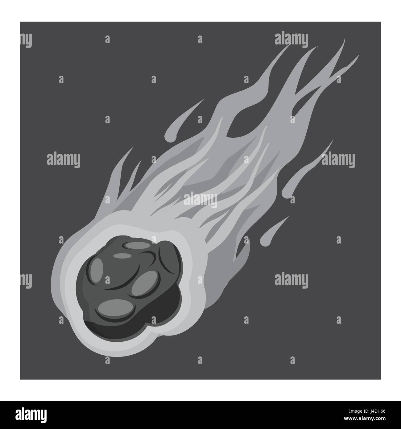 Meteorite earth impact illustration Cut Out Stock Images & Pictures - Alamy