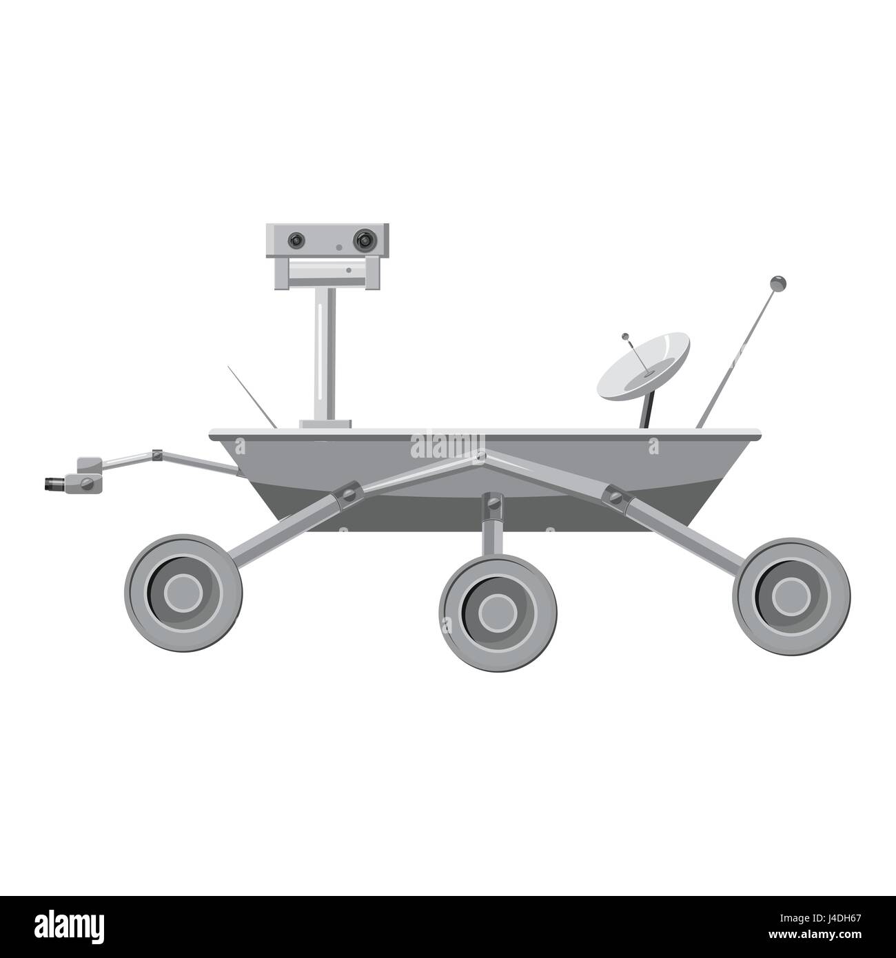 Mars exploration rover icon, gray monochrome style Stock Vector Image ...