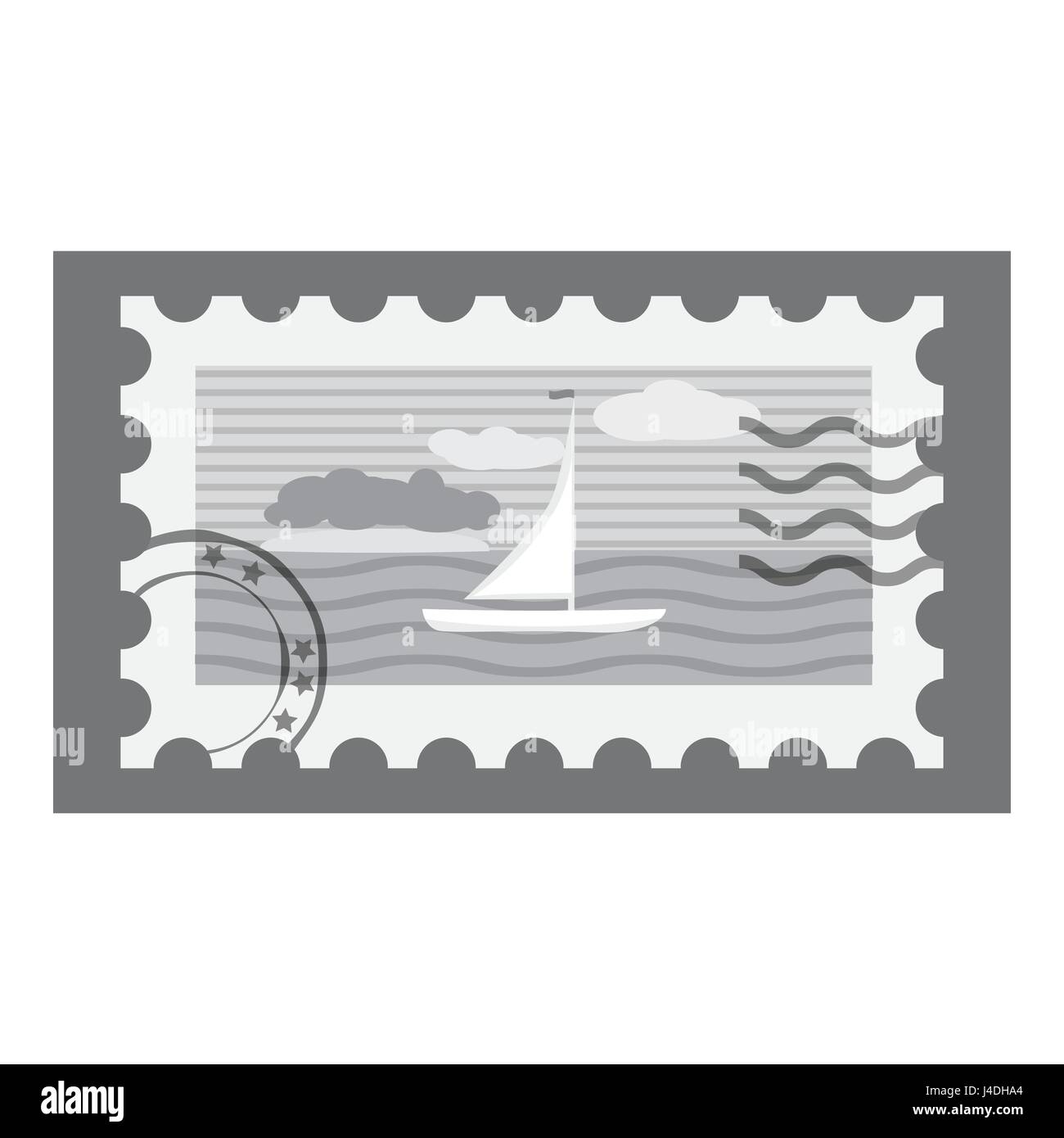 Postage stamp icon, gray monochrome style Stock Vector Image & Art - Alamy