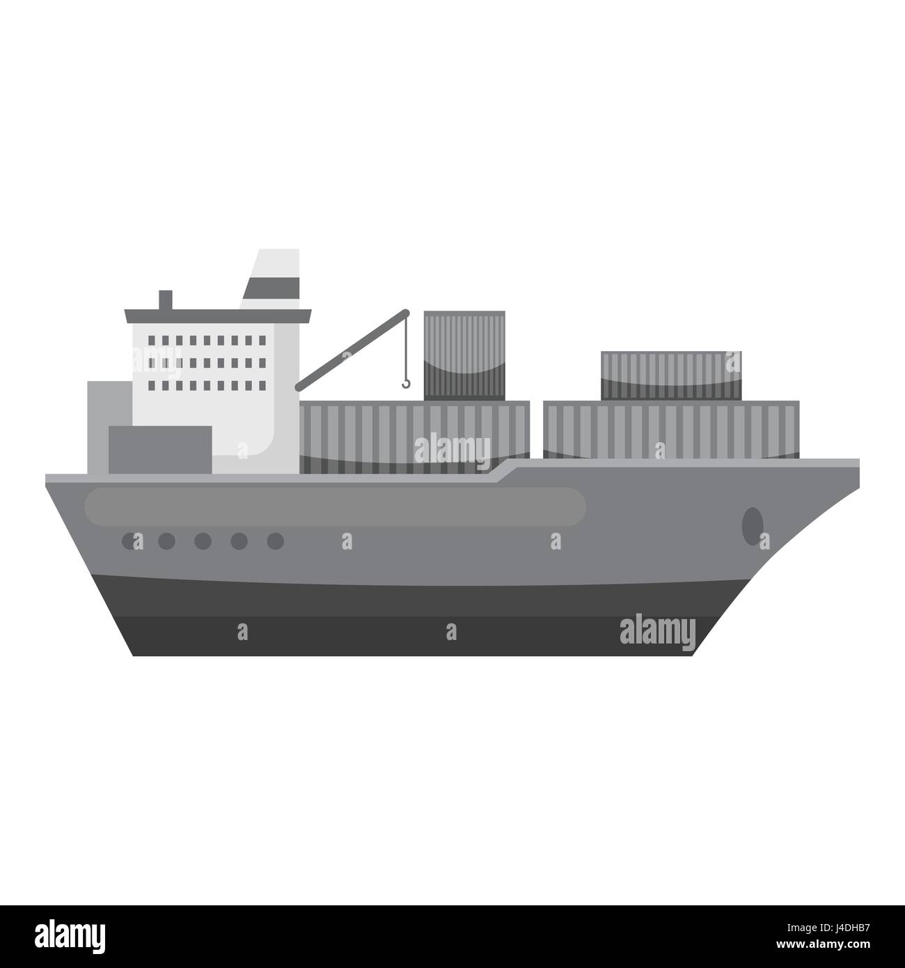 Cargo ship icon, gray monochrome style Stock Vector Image & Art - Alamy
