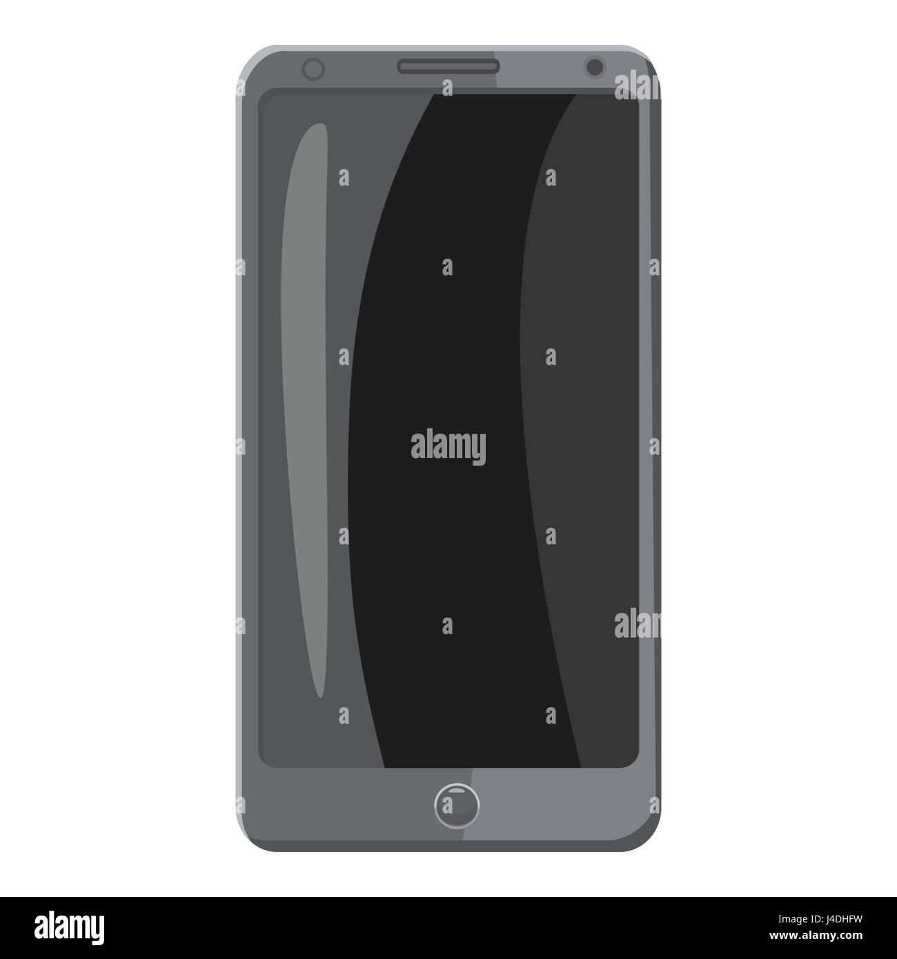 Mobile phone icon gray monochrome Stock Vector Images - Alamy