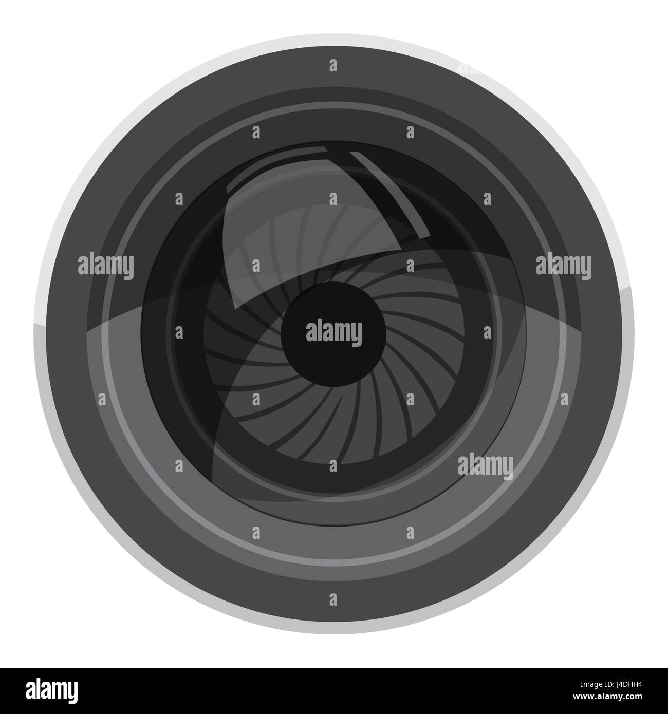 Lens for camera icon, gray monochrome style Stock Vector Image & Art ...