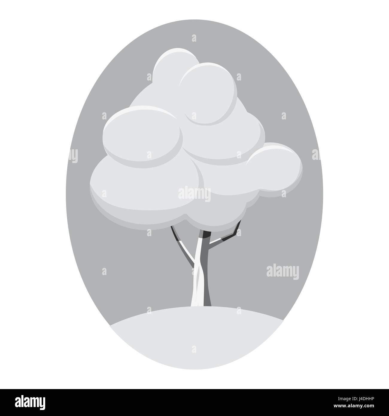 Winter tree icon, gray monochrome style Stock Vector Image & Art - Alamy