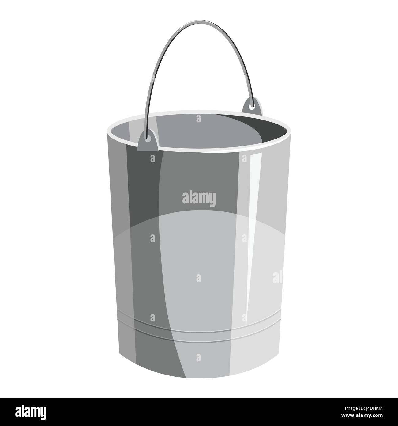 Metal bucket icon, gray monochrome style Stock Vector Image & Art - Alamy