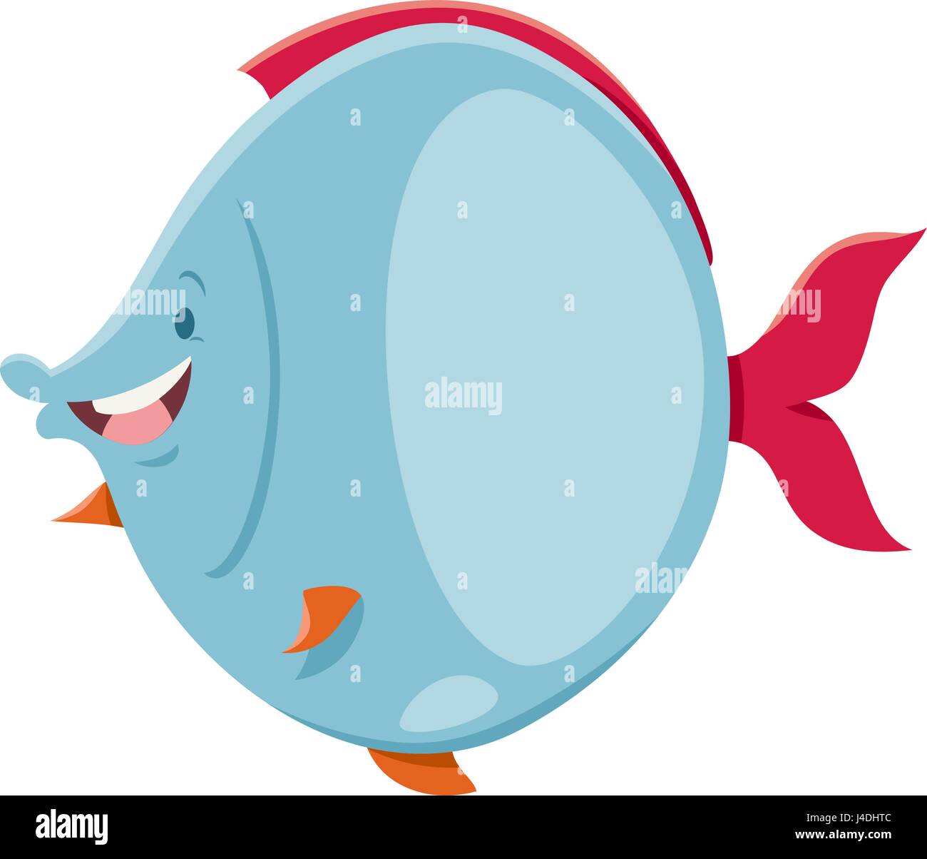 Cartoon Illustration of Cute Fish Sea Animal Character Stock Vector ...
