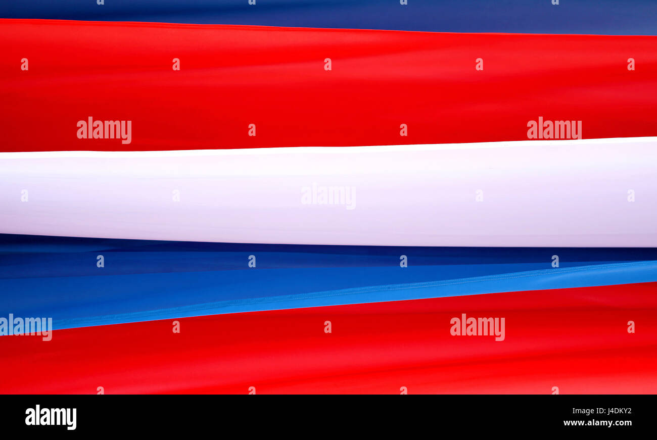 Beautiful tricolor Russian flag is red , white and blue Stock Photo - Alamy
