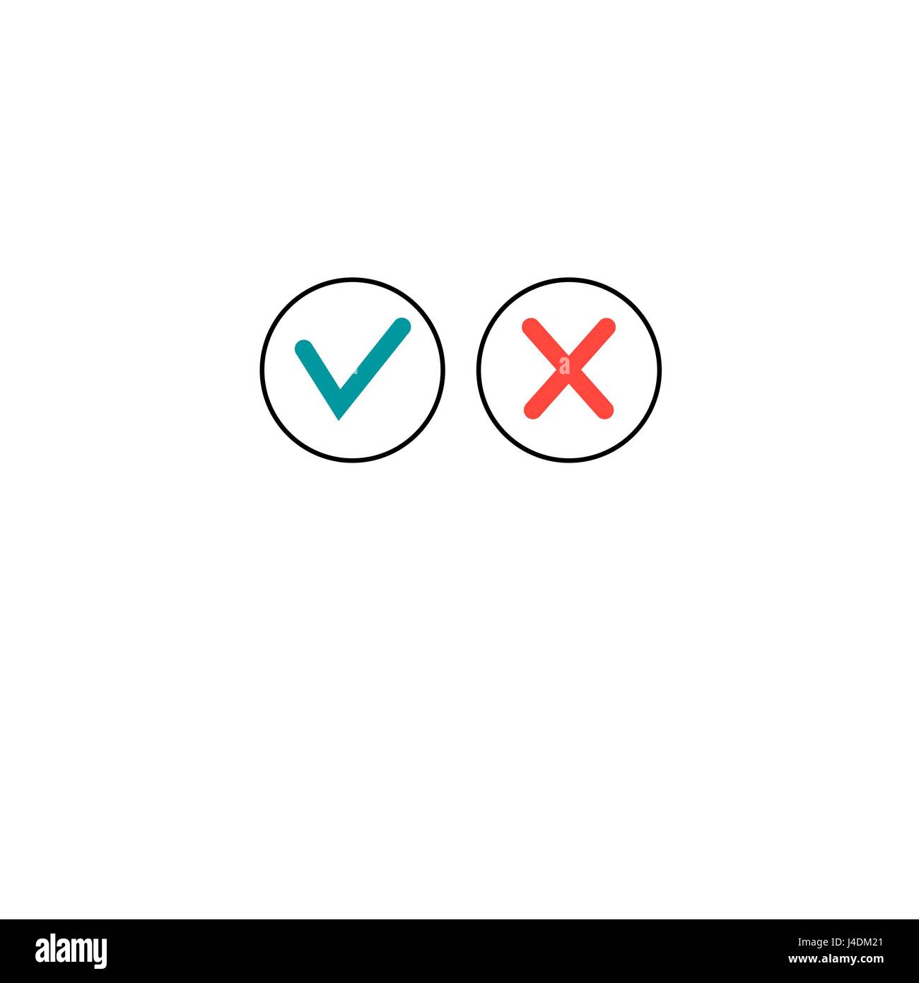 Vector icons are allowed and forbidden on a white background Stock ...