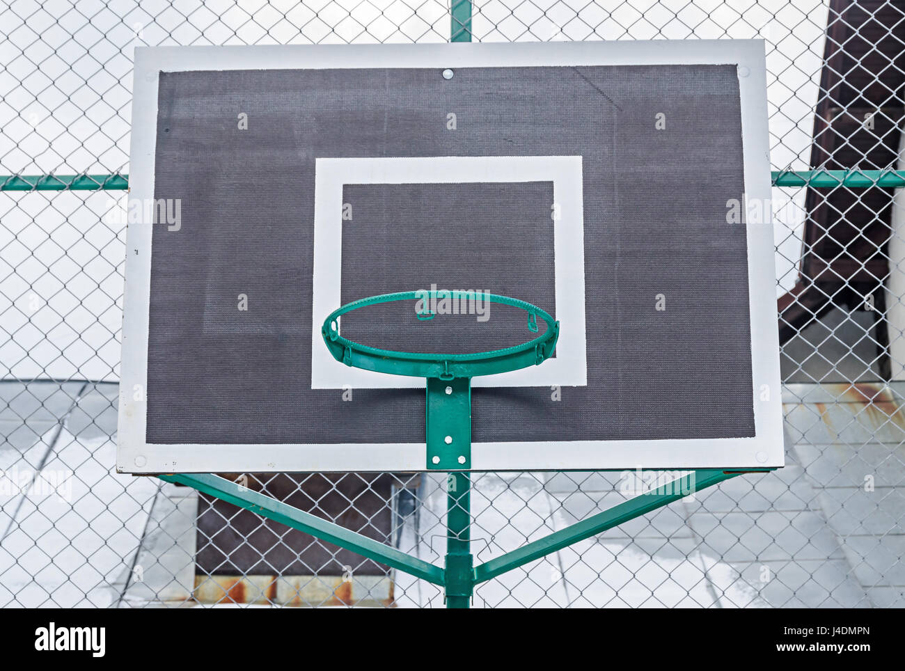 Outdoor basketball hoop, close up panel Stock Photo - Alamy