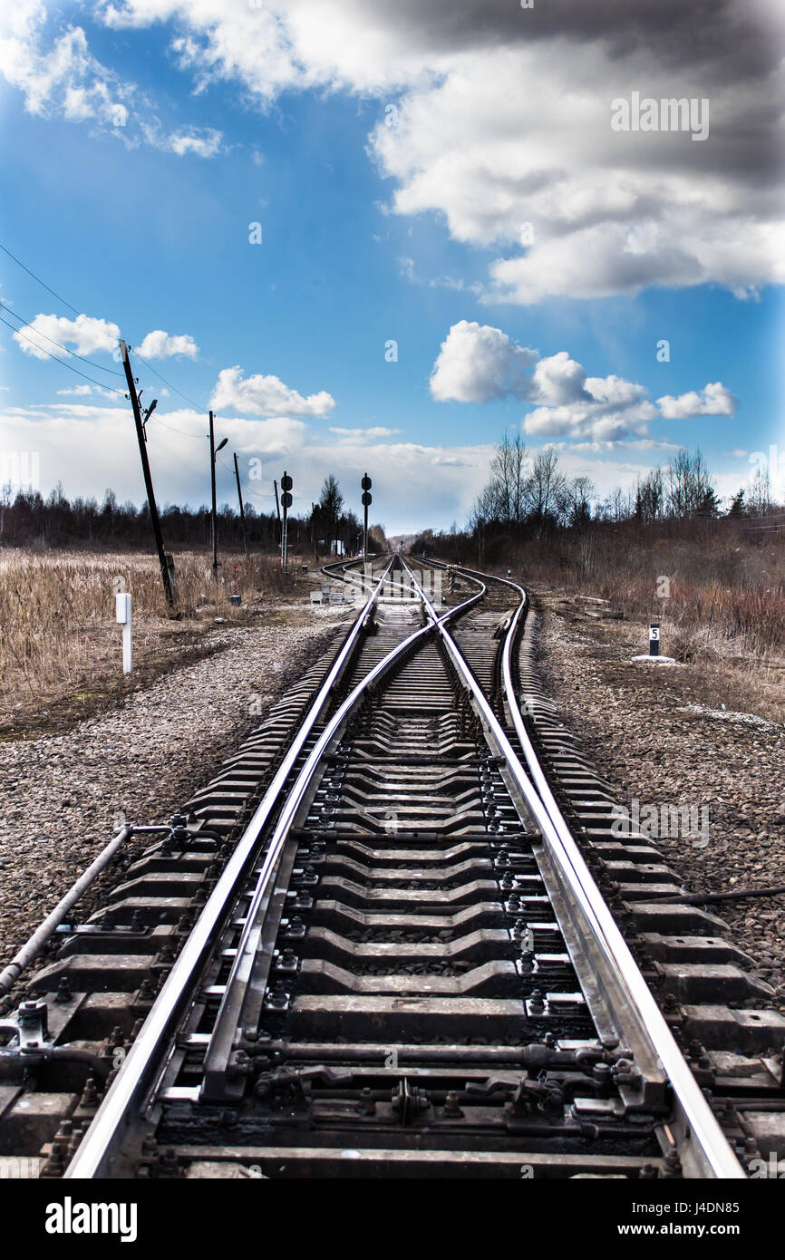 Windy rail track hi-res stock photography and images - Alamy