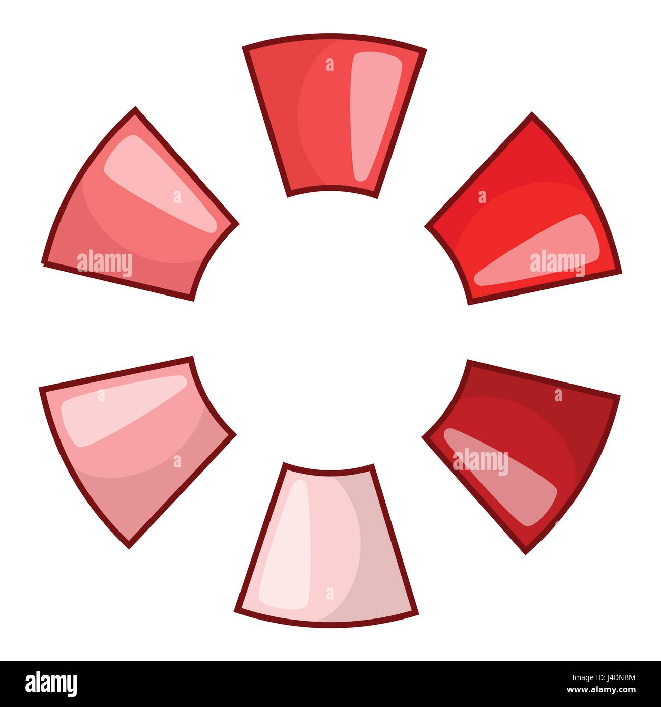 Abstract red circle icon, cartoon style Stock Vector Image & Art - Alamy