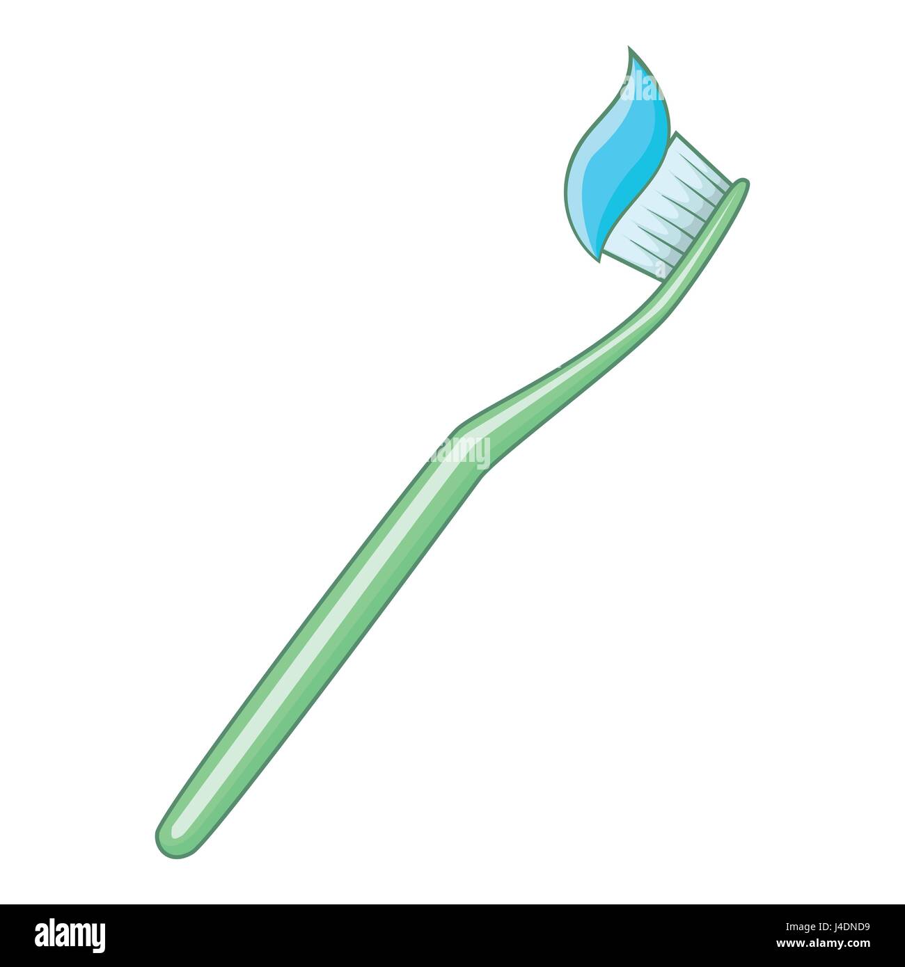 Toothbrush and toothpaste icon, cartoon style Stock Vector Image & Art ...