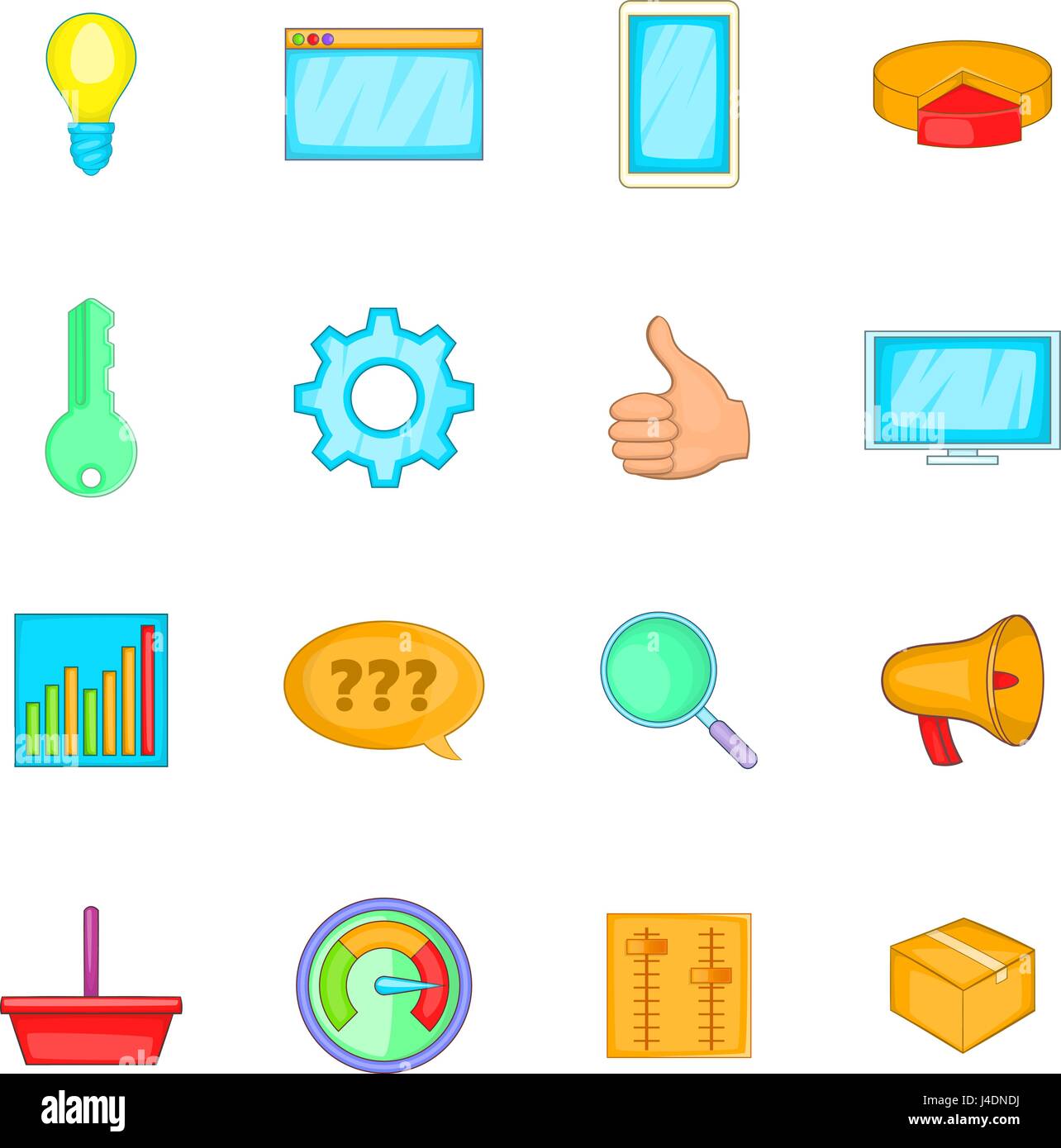 Marketing icons set, cartoon style Stock Vector Image & Art - Alamy