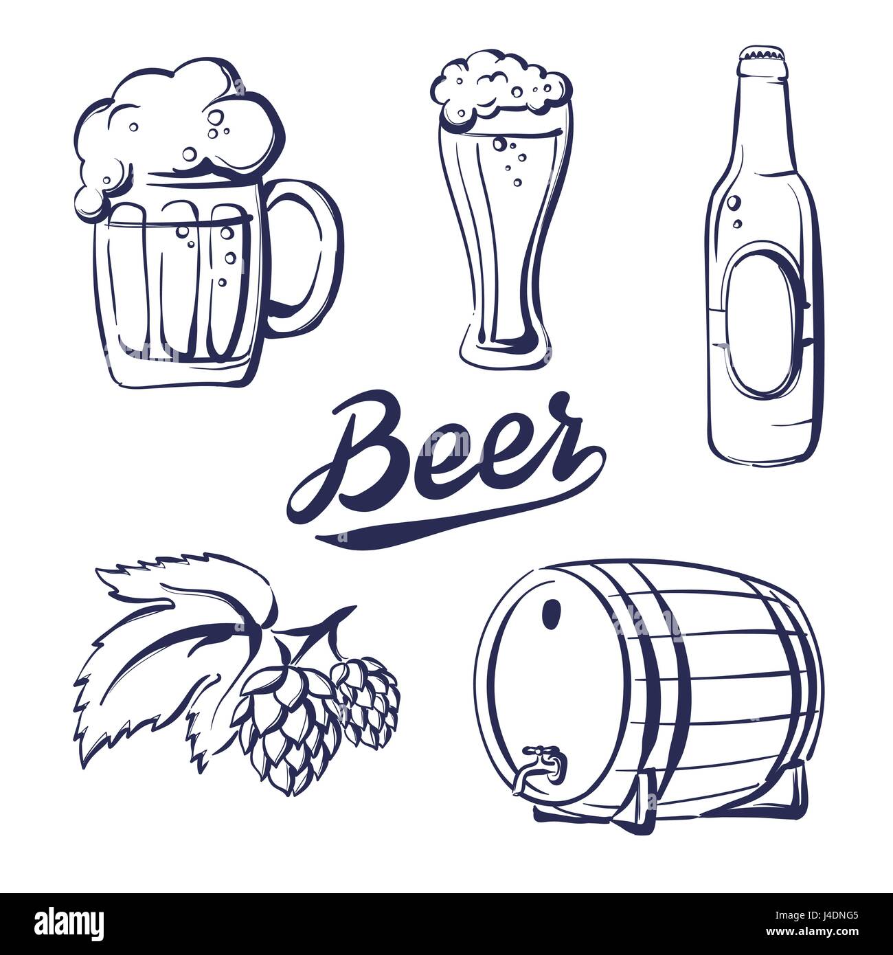Beer lettering craft mug Stock Vector Images - Alamy