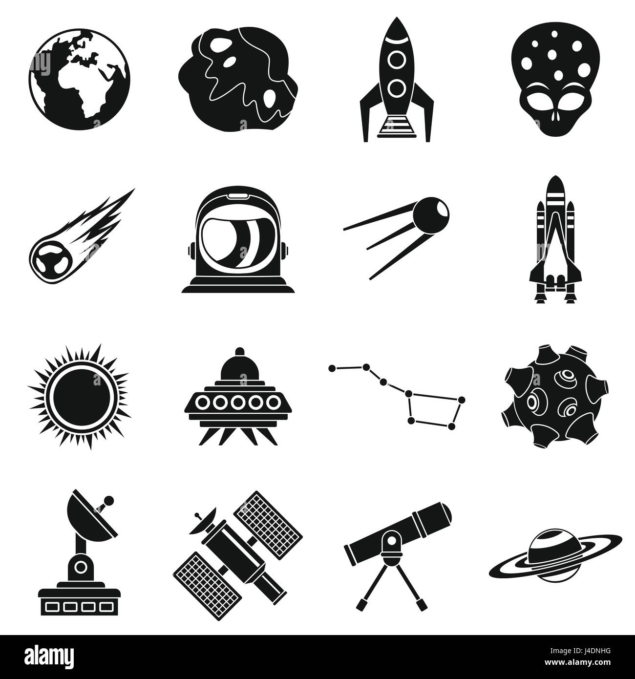 Space icons Cut Out Stock Images & Pictures - Alamy