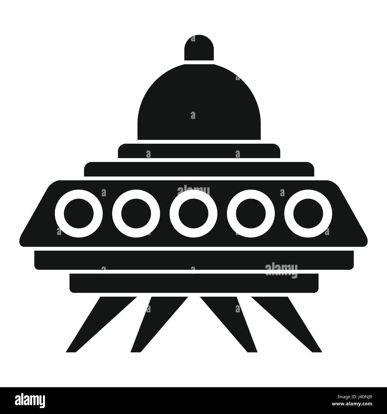 Alien spaceship icon, simple style Stock Vector Image & Art - Alamy