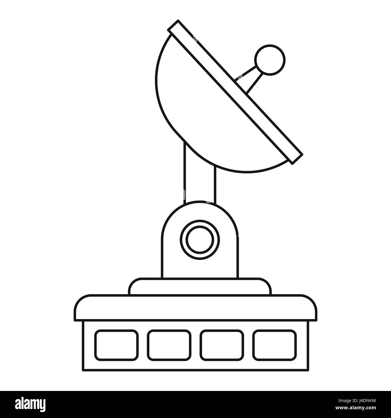 Satellite communication station icon outline style Stock Vector Image ...