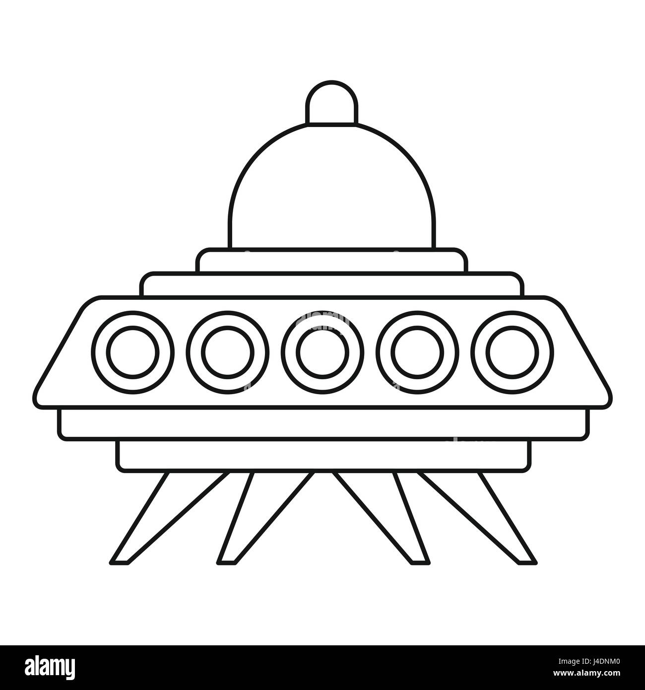 Ufo flying saucer icon, outline style Stock Vector Image & Art - Alamy