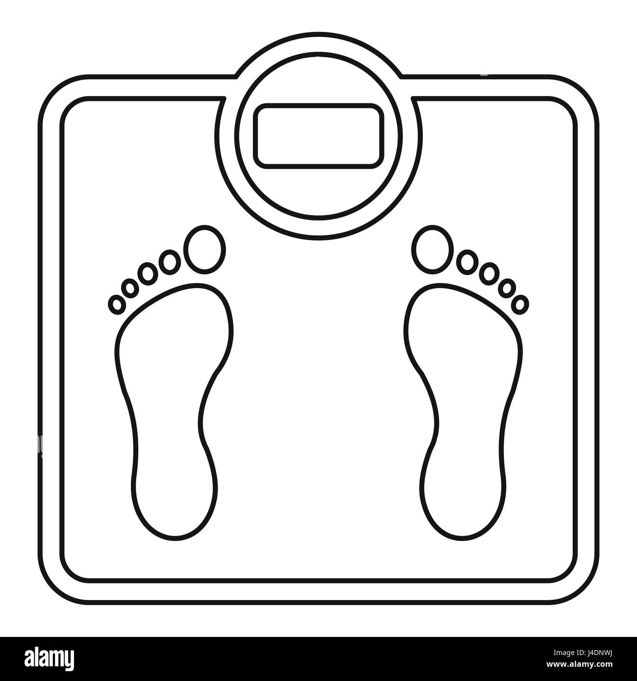 Scales icon, outline style Stock Vector Image & Art - Alamy