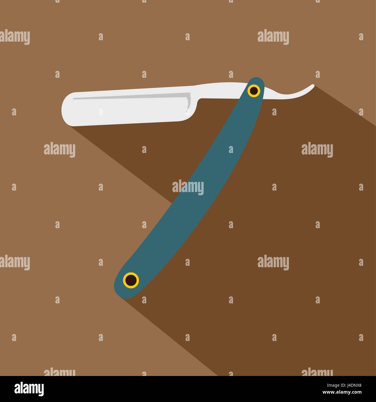 Straight razor icon, flat style Stock Vector Image & Art - Alamy