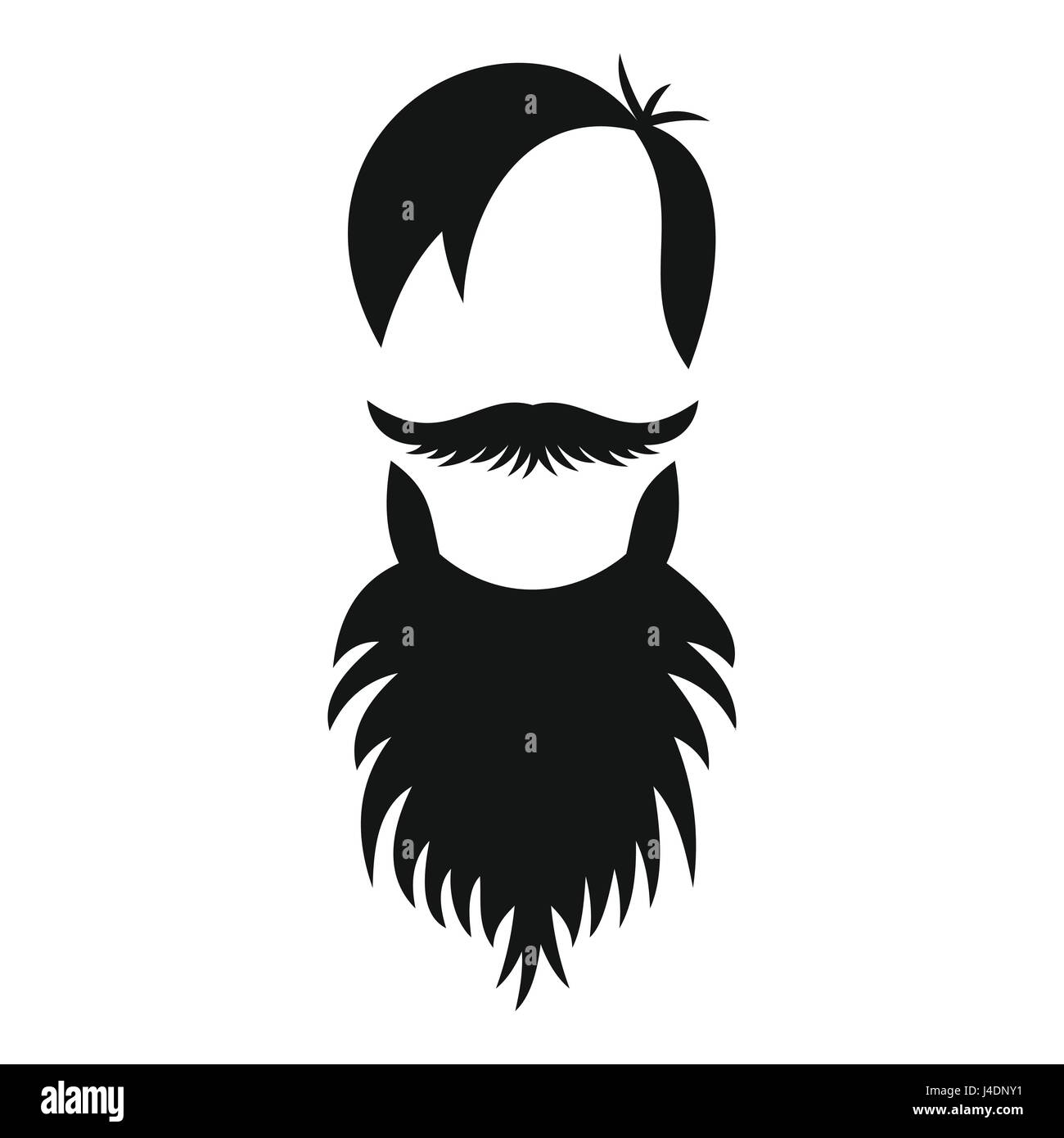 Male avatar with beard icon, simple style Stock Vector Image & Art - Alamy