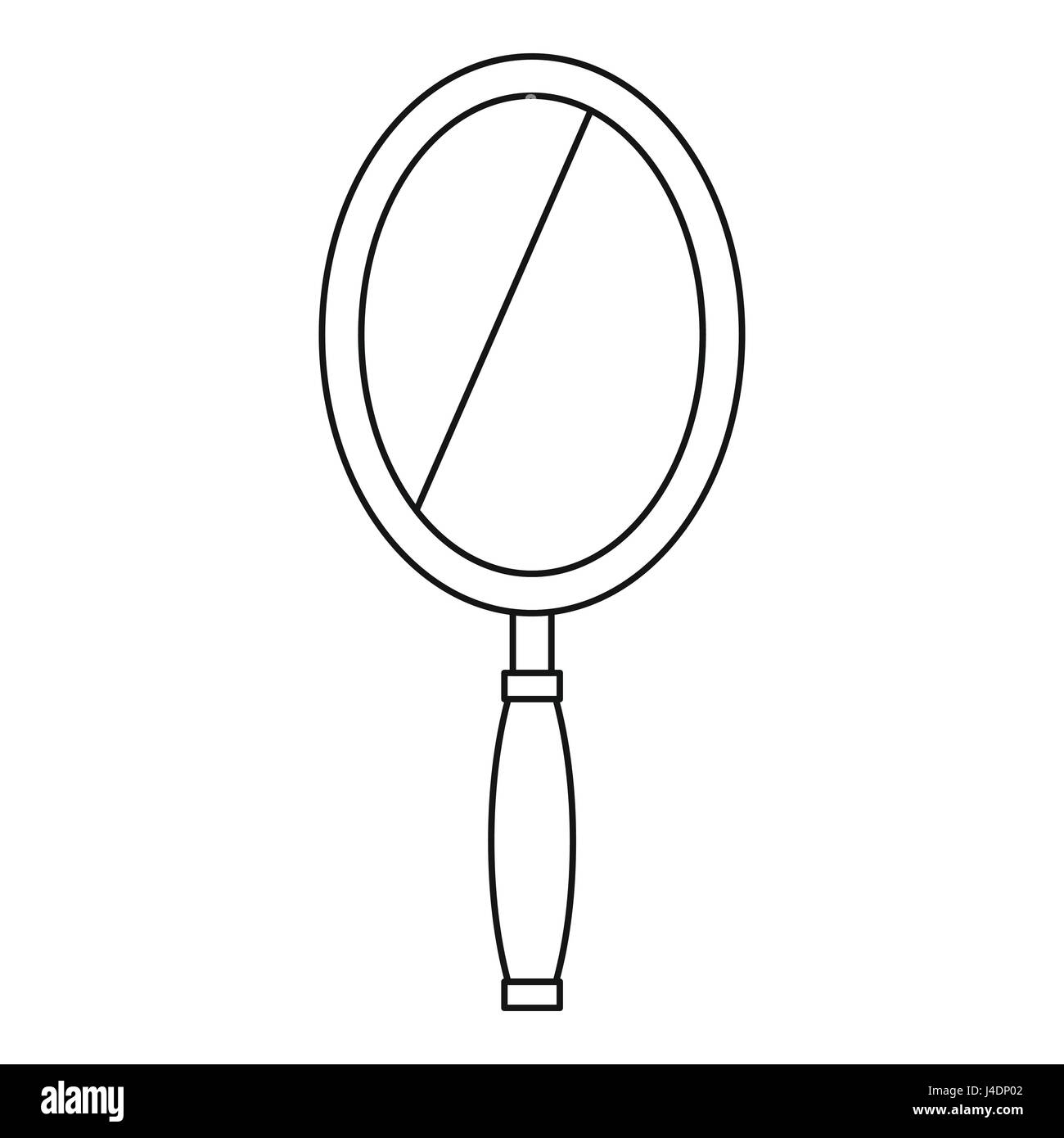 Mirror icon, outline style Stock Vector Image & Art - Alamy