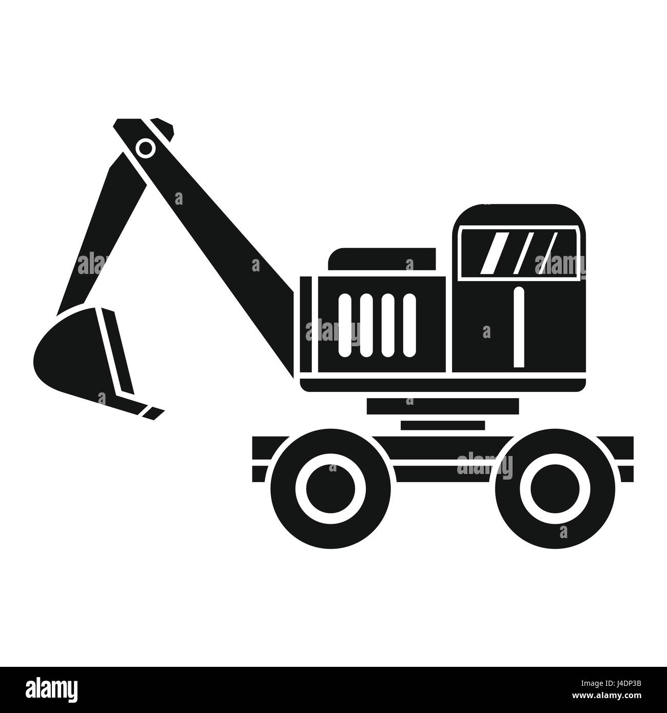 Excavator icon, simple style Stock Vector Image & Art - Alamy