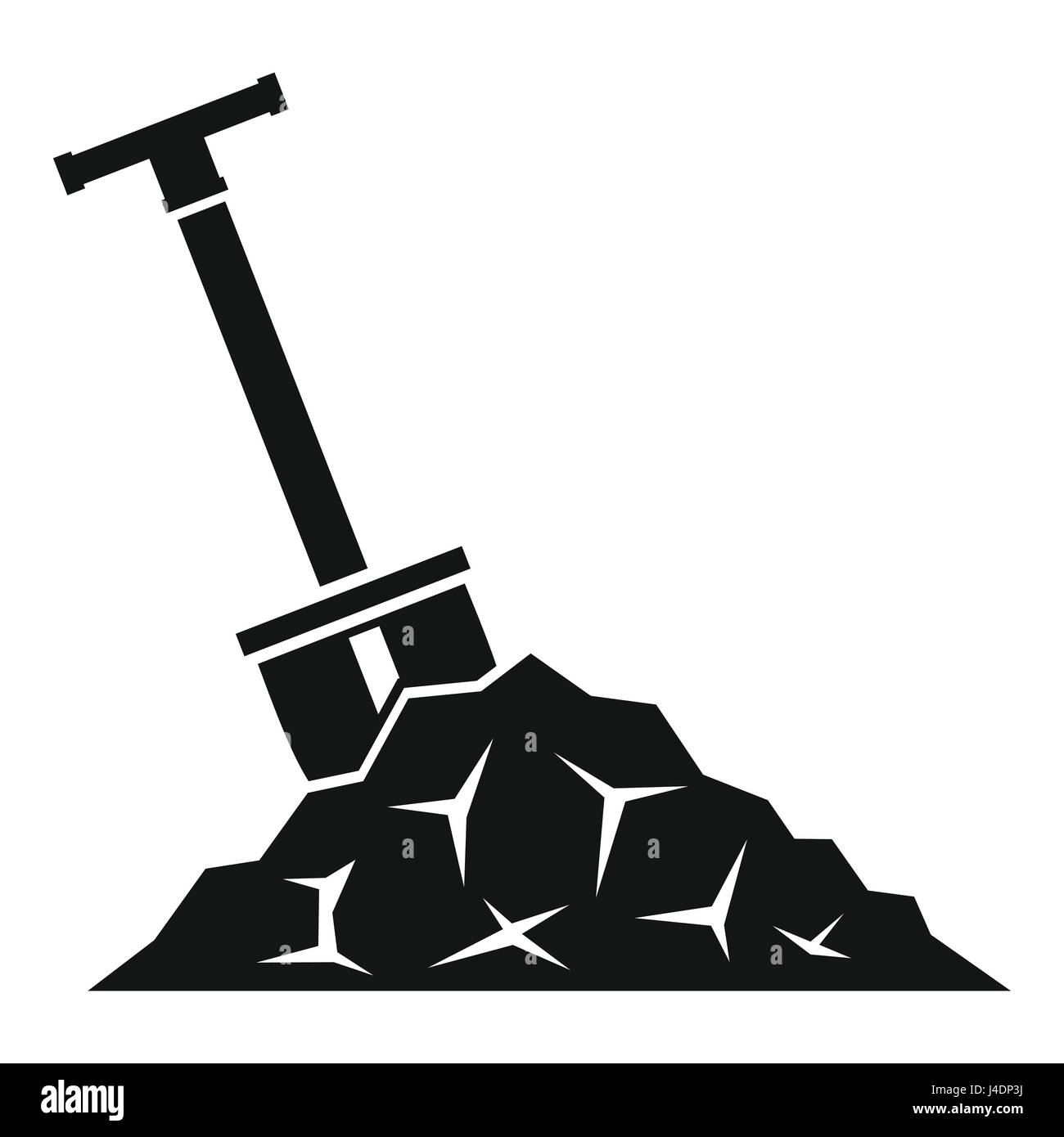 Coal stone icon simple Cut Out Stock Images & Pictures - Alamy