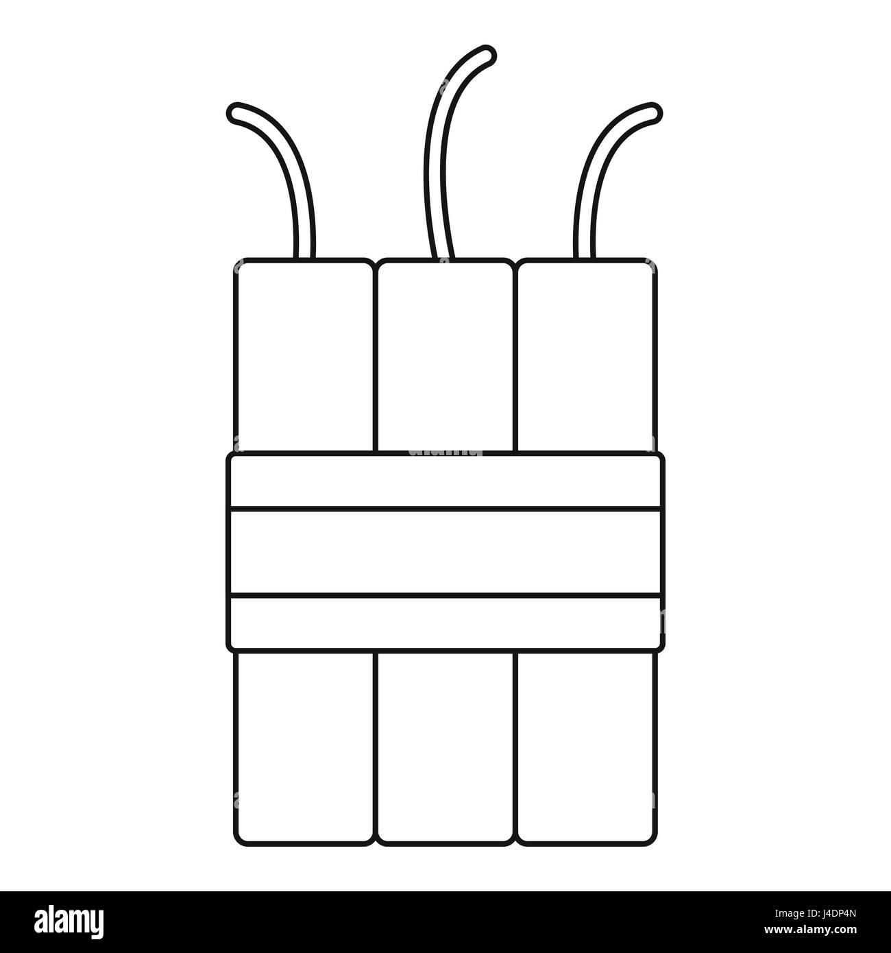 Dynamite explosives icon, outline style Stock Vector Image & Art - Alamy